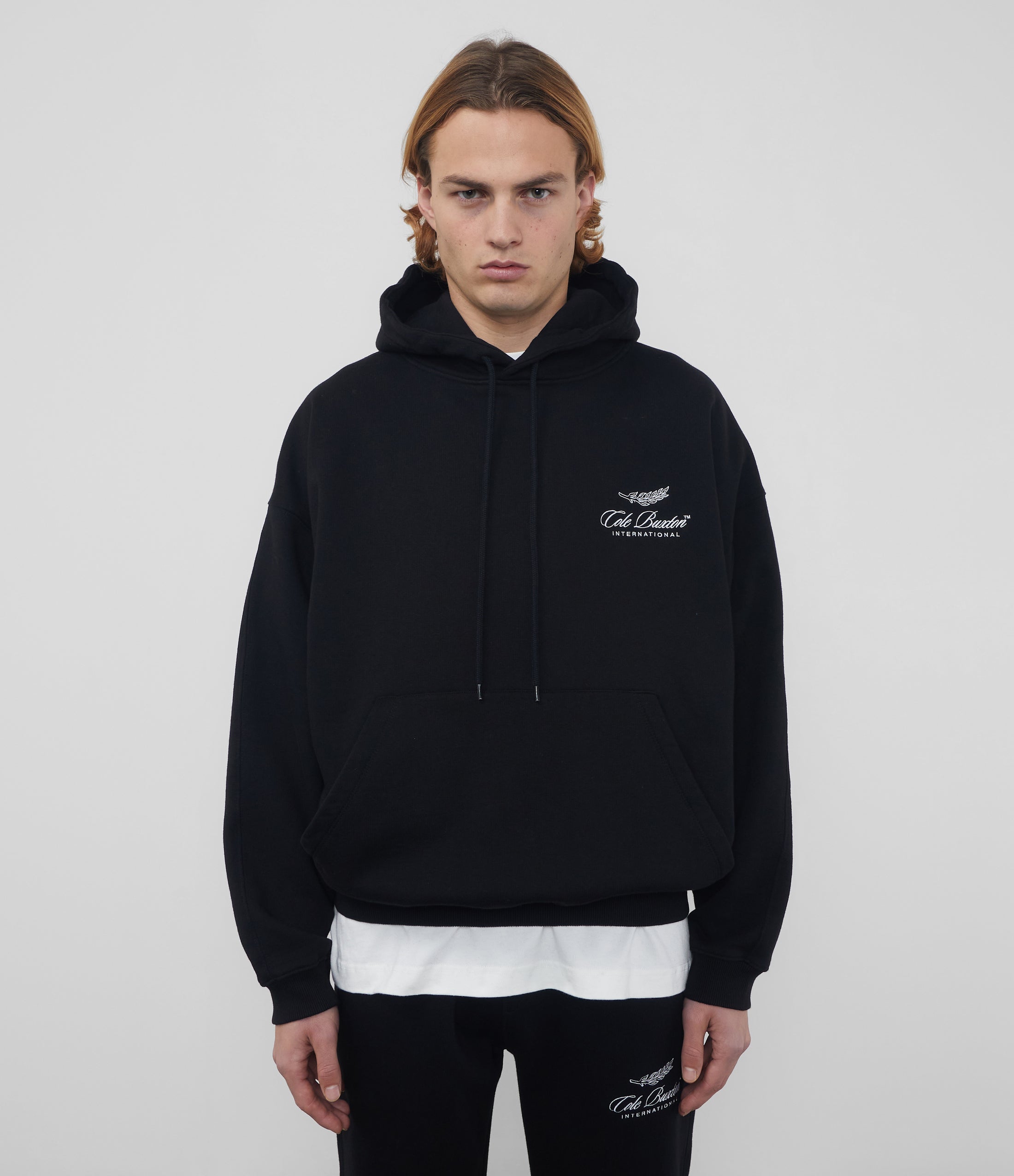 Cole Buxton | International Hoodie | Mens | Cotton | Vintage Black