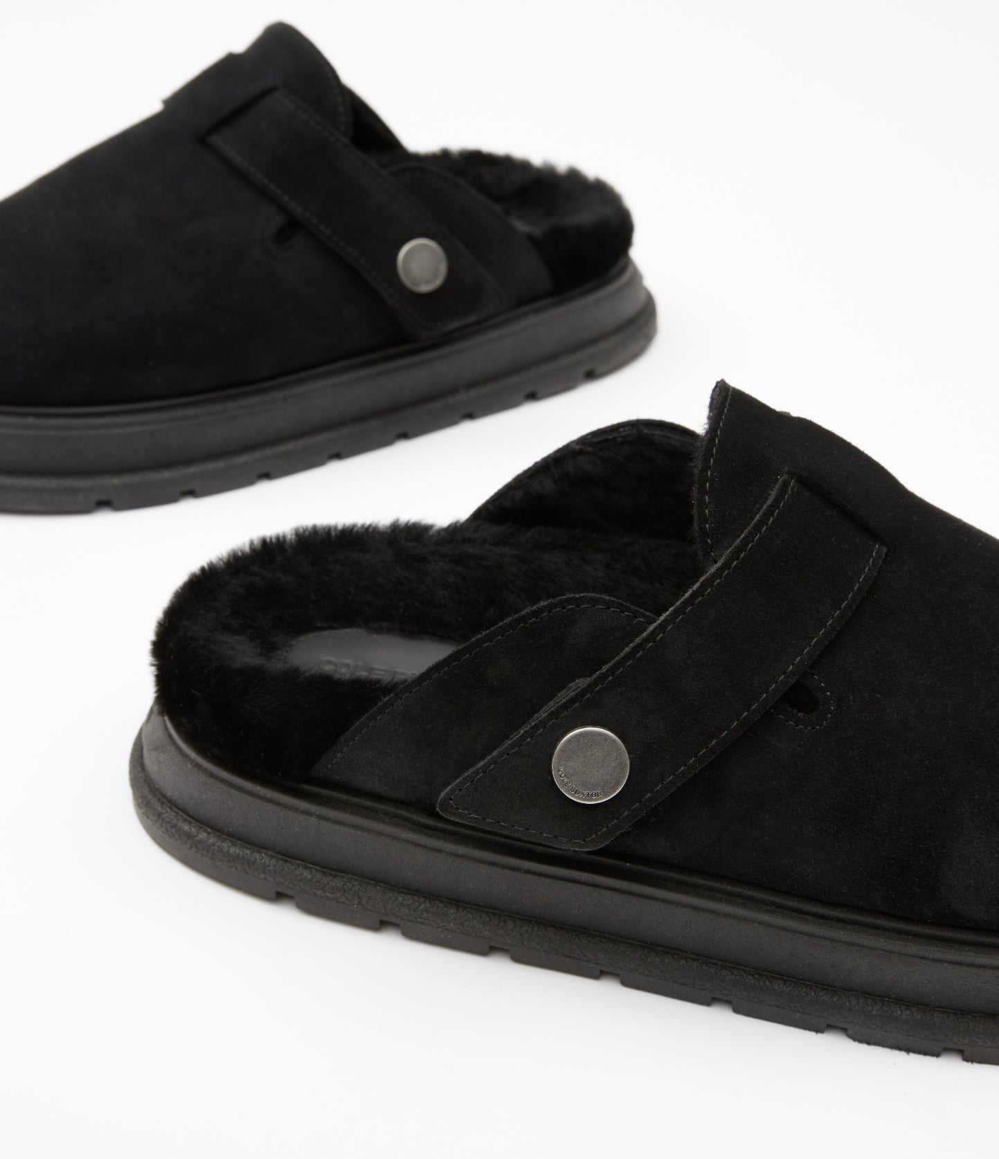 Cole Buxton | Mule | Mens | Cow Suede | Black