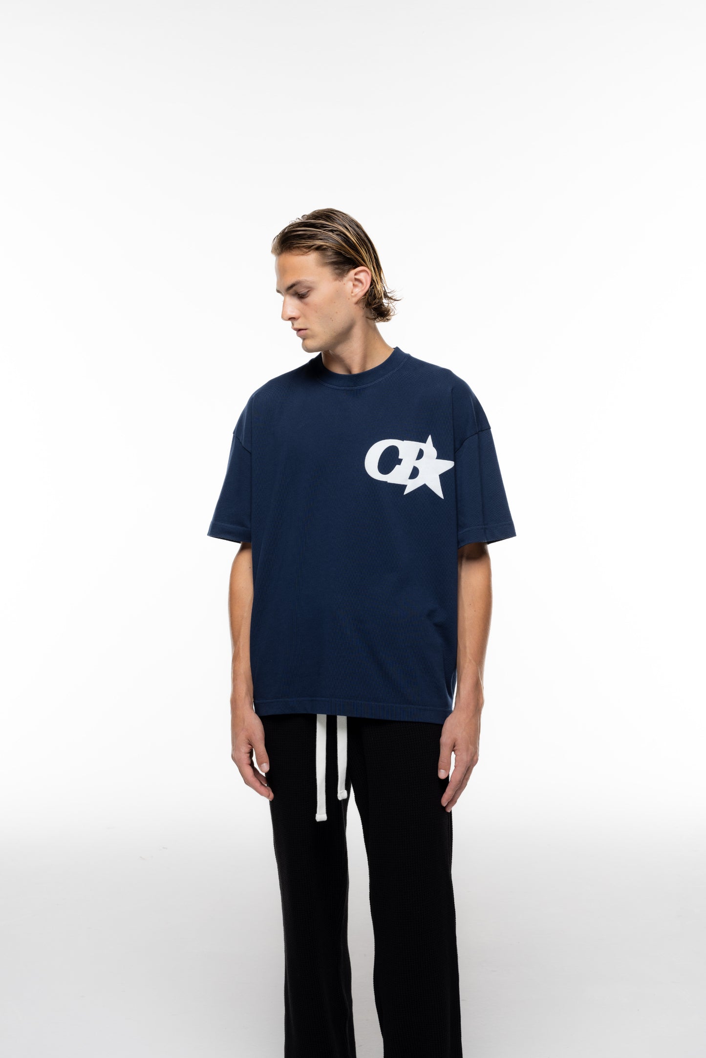 Cole Buxton | CB Star T-Shirt | Mens | Cotton | Navy Blue