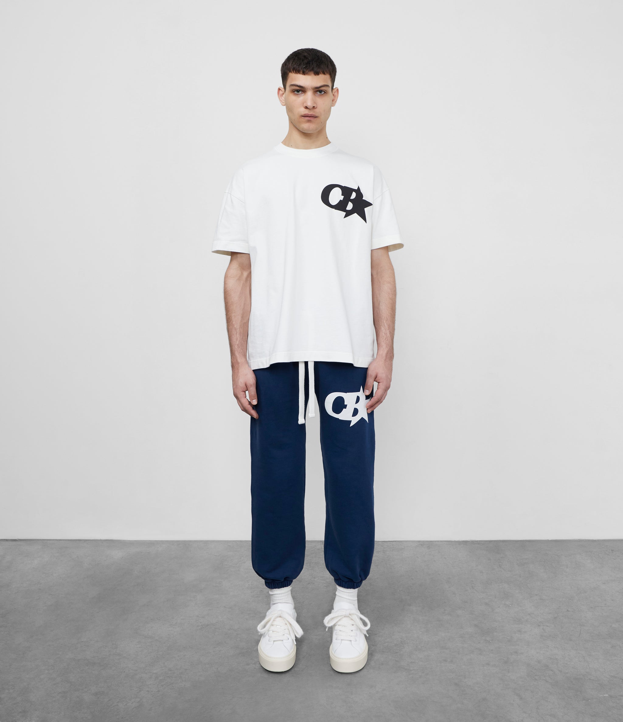 Cole Buxton | CB Star Sweatpants | Mens | Brushed Cotton | Navy Blue