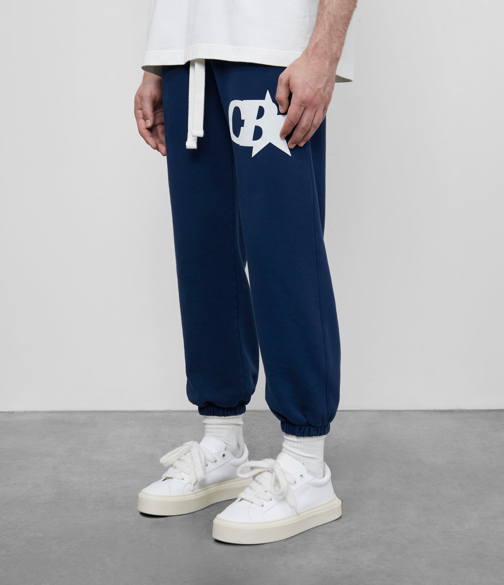 Cole Buxton | CB Star Sweatpants | Mens | Brushed Cotton | Navy Blue