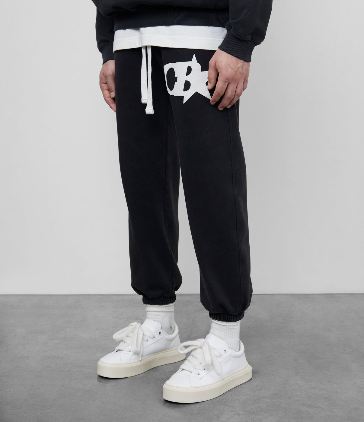 Cole Buxton | CB Star Sweatpants | Mens | Brushed Cotton | Vintage Black