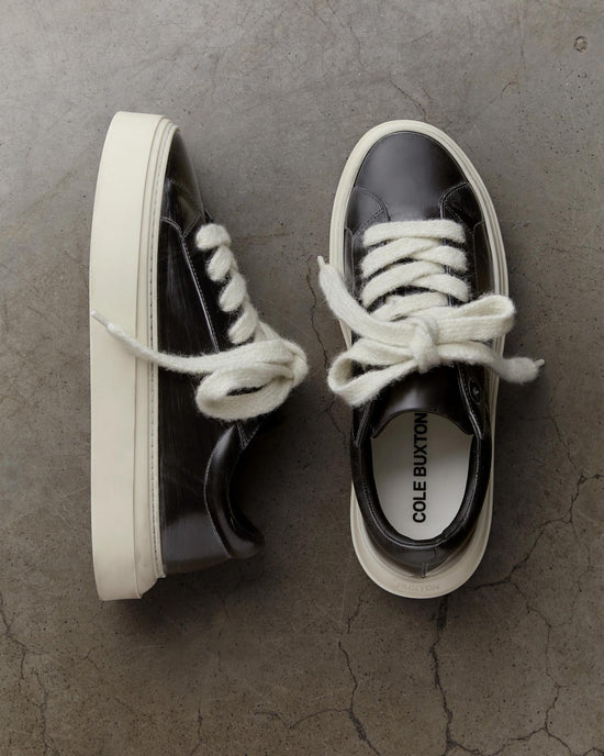 Cole Buxton | Wilson Sneaker | Mens | Italian Leather | Vintage Black
