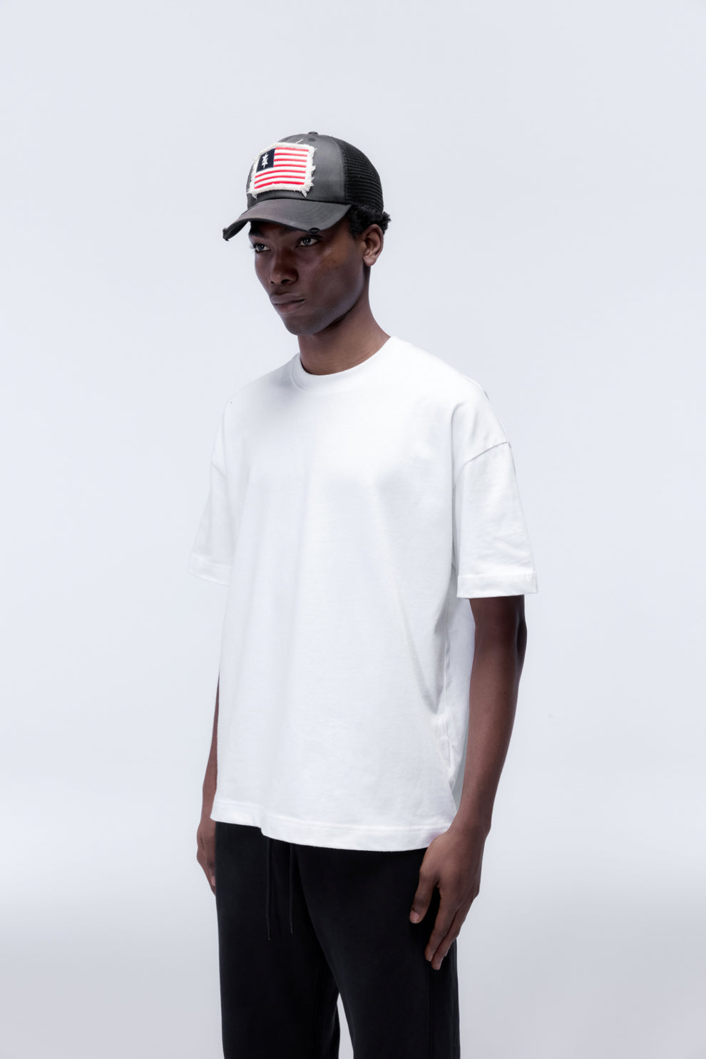 Cole Buxton | Double Star Flag Cap | Unisex | One Size | Black